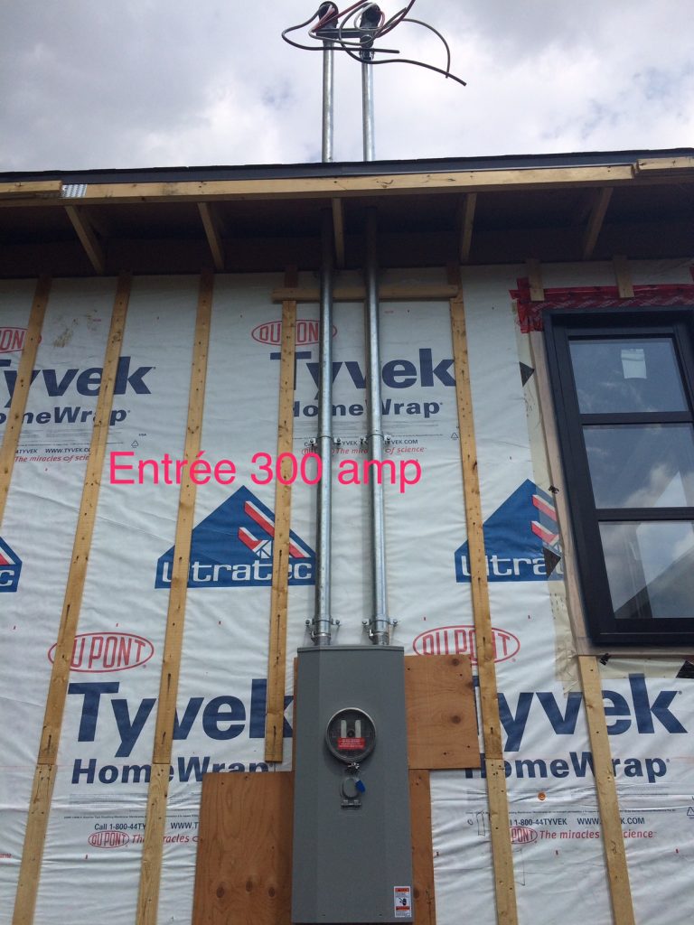Entrée 300 amp- Branchement et installation panneau électrique ...